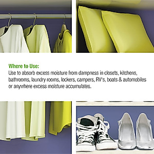 airBoss Closet Dehumidifier for Storage Closets and Small Spaces, Fragrance Free, Fights Mildew and Odors for a Fresh Smelling Home, 6.7 oz (Pack of 3)