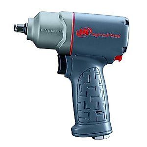 Ingersoll Rand 2115TiMAX 3/8" Air Impact Wrench, 300 ft-lbs Torque, Titanium Hammer Case, Friction Ring Retainer, Pistol