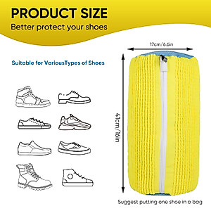 Shoe cleaning bag，Shoe bag for washing machine，Versatile Shoe Laundry Bag，Shoe washing machine bag，Reusable shoe washing bag/Alternative shoe washing machine. (2pcsYellow)