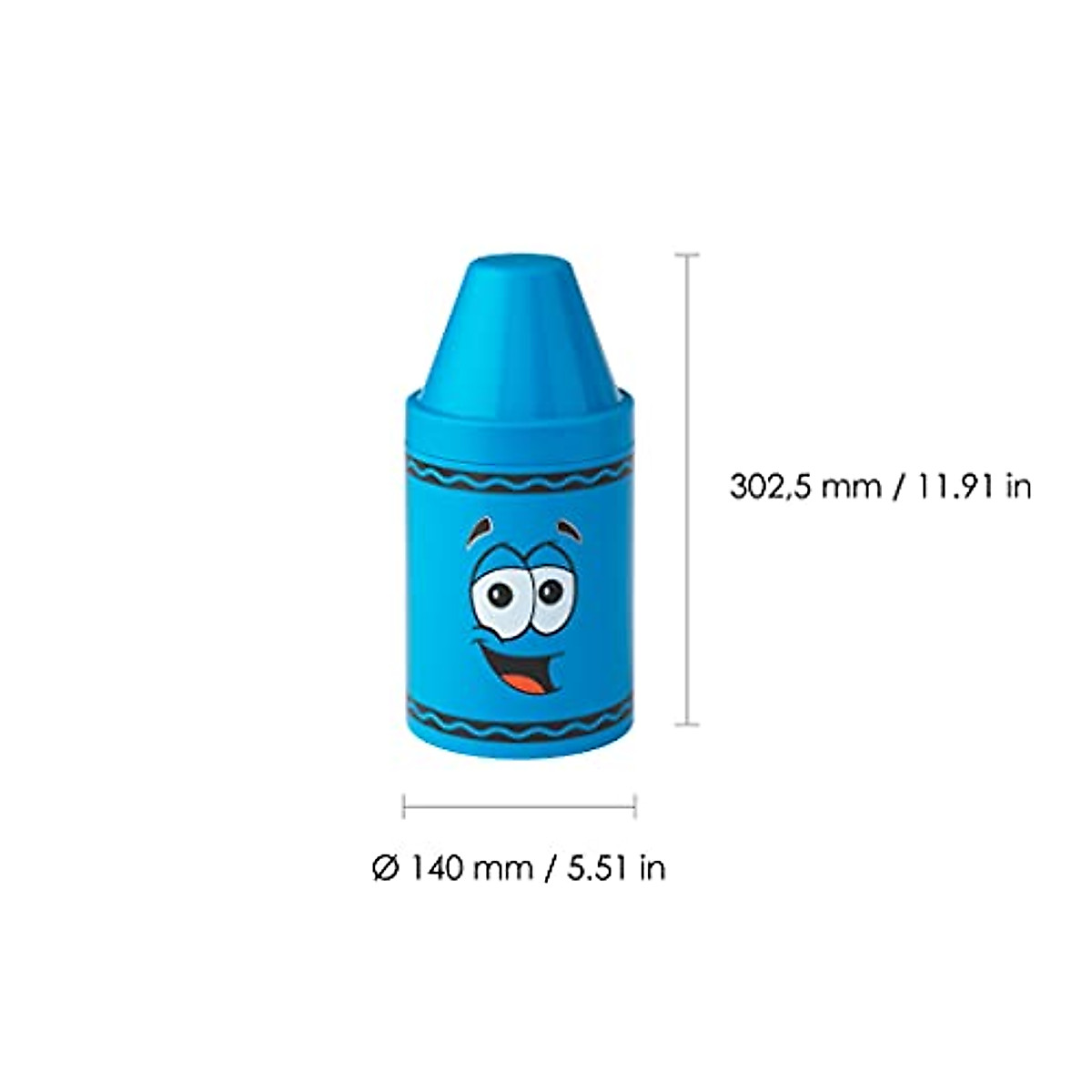 Crayola Storage Large Tip– Colorful Tip Character Storage Box, Creative Container For Kids Arts And Crafts Supplies, Stationeries, Small Toys And Keepsakes - Cerulean, Kids 3.5 Years And Up