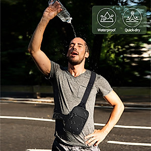 LKEX Mini Sling Bag Men Small Crossbody Bag Women Fanny Packs Casual Personal Pocket Bag Backpack Phone Chest Bag (Blue-Small（L*w*h=17 * 3 * 22cm）)