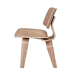 Modway Fathom Mid-Century Modern Molded Plywood Kitchen and Dining Room Chair in Natural