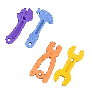 TWINOR Baby Toys Set(4 Pack), BPA-Free Teether Chew Toys Set, Soft Molar Silicone Tools Teething Toy for Infant and Toddlers