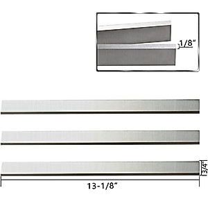 13-1/8 Inch Jointer Planer Knives Blades for Delta RC-33, DC-33 Rockwell Jointer Planer 13-1/8" x 1" x 1/8" 3pcs