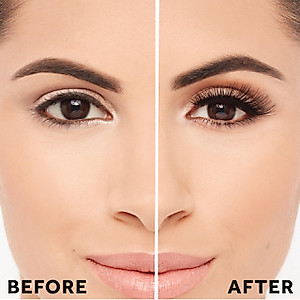 Eylure False Lashes, Luxe Cashmere No. 8 with Adhesive Included, 1 Pair,Black