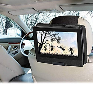 Hikig DVD Player Headrest Mount Holder Portable DVD Player Mount Car Back seat Headrest Holder for Swivel & Flip Portable DVD Player 7 ~ 11 Inch