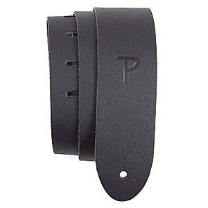 Perri's Leathers Ltd. - Buffalo Leather Guitar Strap - Adjustable Strap From 41″ to 56″ for Electric, Acoustic, Bass Guitar - for Kids & Adults - Black (B20-177)