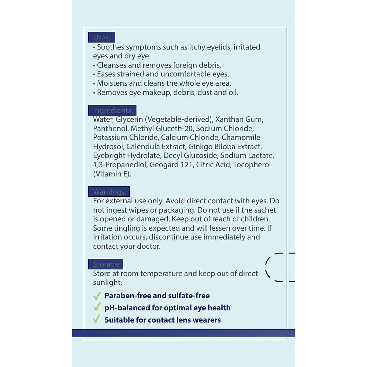 NOVEHA Daily Hygienic Eyelid & Lash Wipes | For Blepharitis & Itchy Eyes, Demodex | Box Of 60 Individually Wrapped Eyelash Wipes, Natural Makeup Remover & Daily Cleanser