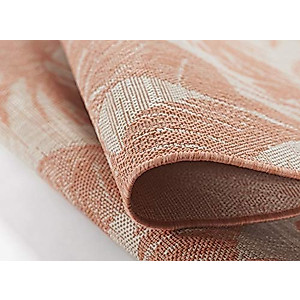 Momeni Riviera Transitional Indoor/Outdoor Area Rug, Coral, 3'3" X 5'