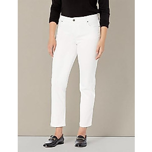 Bandolino Women's Mandie Signature Fit High Rise Straight Leg Jean, White, 12