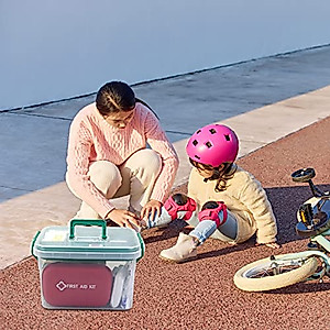 Rinboat Family Plastic Storage Bin with Lid, Medicine Box Lockable Compartment Container, 1 Pack