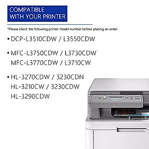 VASERINK TN227 High Yield Toner Set 4 Pack: Compatible TN227BK TN227C TN227M TN227Y Replacement for Brother MFC-L3750CDW HL-L3210CW HL-L3290CD MFC-L3770CDW Printer (TN-227BK/C/M/Y)