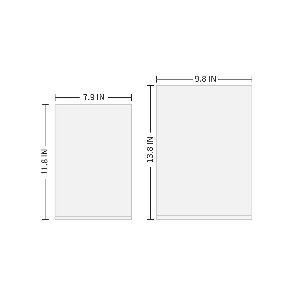 700 Count- Variety Heavy Duty Plastic Produce Bag On A Roll, Small & Medium 7.9"x11.8" & 9.8"x13.8", BPA-Free, Clear, Food Grade, Fruits, Vegetables, Bread & More