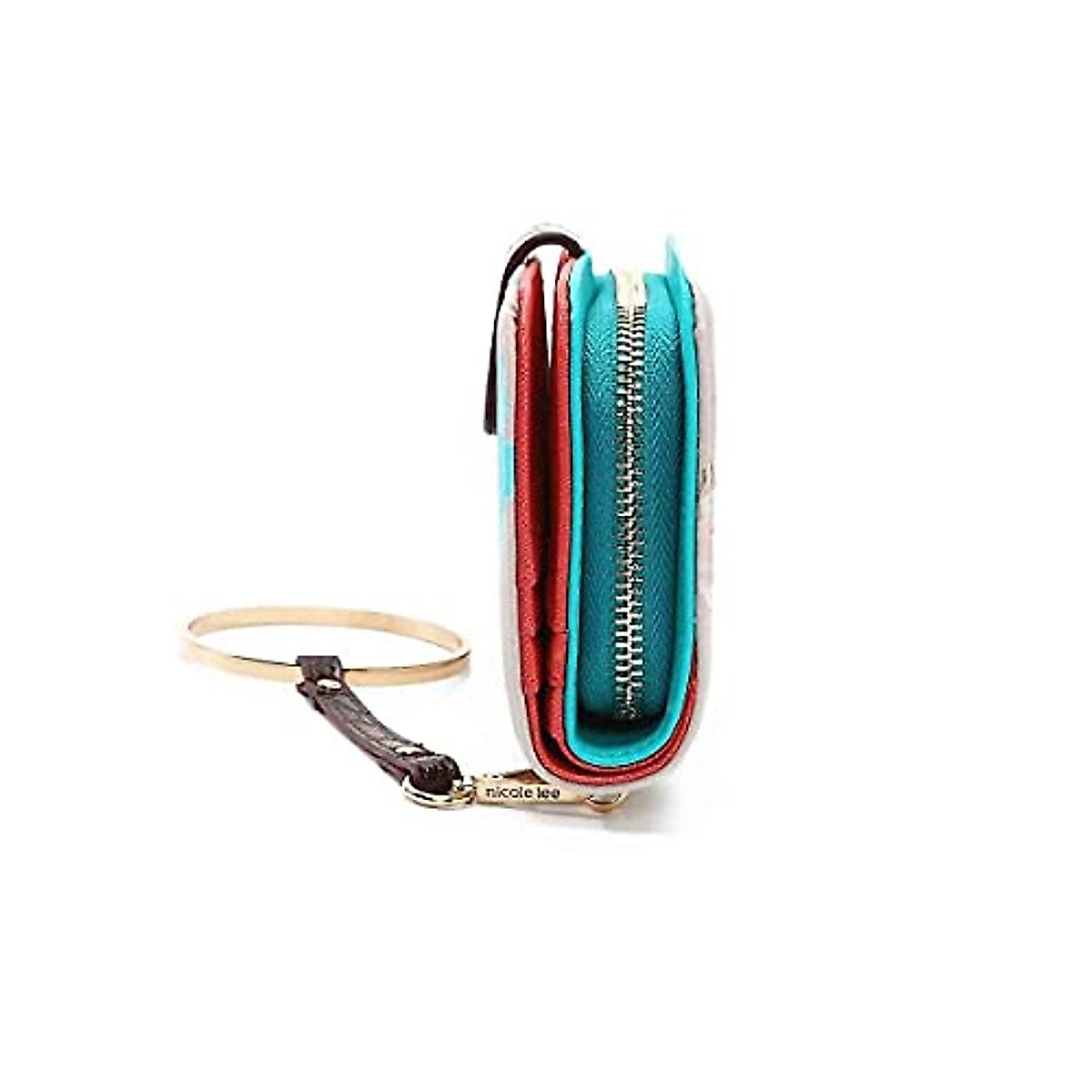 PRT6700 NICOLE LEE FASHION PRINT ZIPPER WALLET V3~WILD LIPS