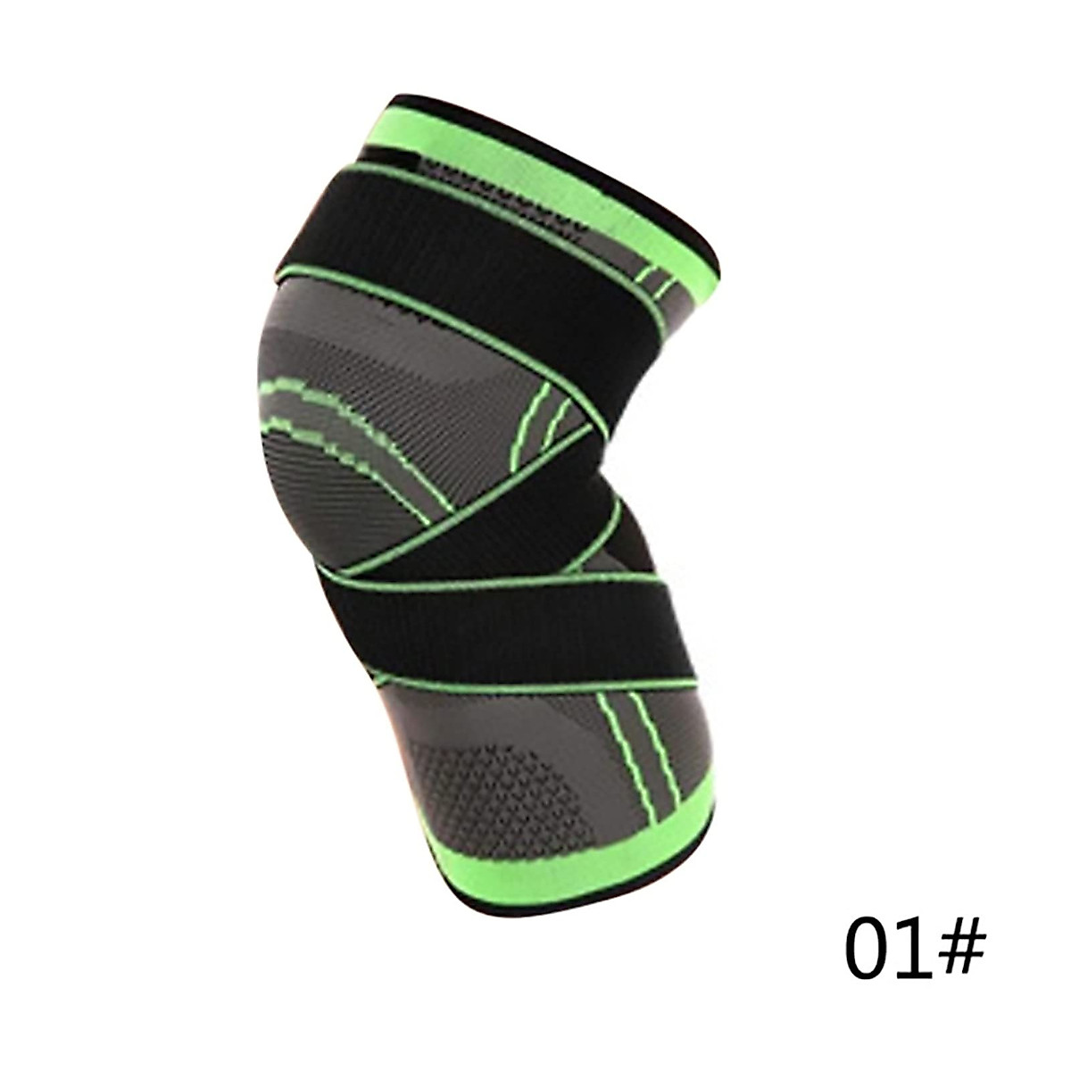 YCSM 1 Piece Set of Knee Support Protector, Compression Elastic Support Belt, Sports Knee Pads, for Running, Basketball and Volleyball (Color : Green 1PC Strap, Size : XXXL)