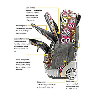 Tilami Kids Rolling Backpack 18 inch Boys and Girls Laptop Backpack, Owls