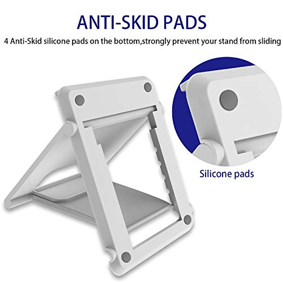 YENIE 6PACK Desktop Cell Phone Stand Holder, Portable Universal Desk Stand for All Mobile Smart Phone Tablet Display