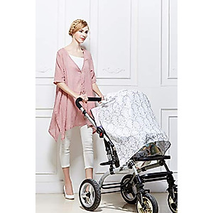 UARERISE Breastfeeding Nursing Cover,Breathable Cotton Privacy Feeding Cover, Feeding Apron,Adjustable Strap, Stylish and Elegant (Style 2)