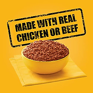 PEDIGREE CHOPPED GROUND DINNER Adult Canned Soft Wet Dog Food Combo with Chicken, Liver & Beef and Beef, Bacon & Cheese Flavor Variety Pack, 13.2 oz. Cans (Pack of 12)