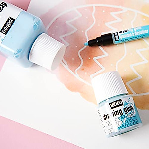 Pebeo MAGIC! Drawing Gum Marker for Kids, Masking Fluid, 4 mm