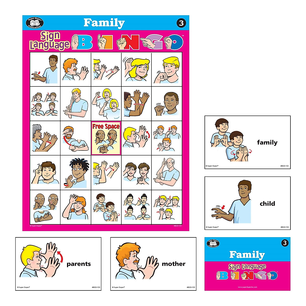 Super Duper Publications | American Sign Language Bingo Game | Educational Learning Resource for Children