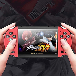 MNTT Portable Handheld Games,Built-in 10000 Games Electronic Machine Arcade Videogames Dual-Shake Play Vidio Player Video Game Console(Red&Blue)