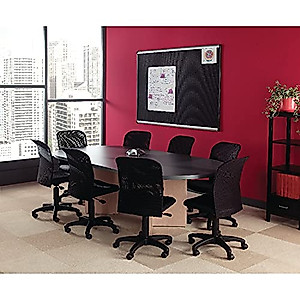 Quartet Bulletin Board, Foam, 4' x 3', Embossed, Hi-Density Fiberboard, Aluminum Frame, Black (B344A)