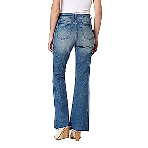 WallFlower Women's Fearless Curvy Super Flare High Rise Insta Vintage Juniors Jeans, Relle, 17