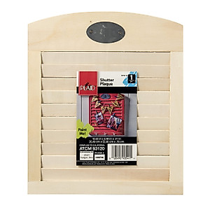 Plaid FBA Craft Surfaces Unpainted Wood Shutter Plaque,