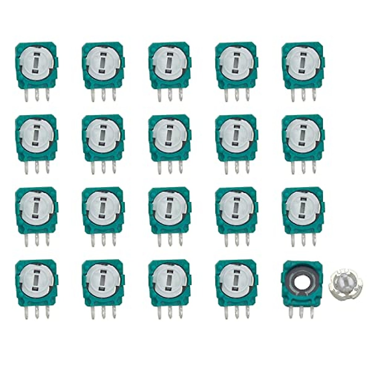 Onyehn 20pcs Replacement Trimmer Potentiometer Sensor for Xbox One,PS3,PS4 Switch Pro Controllers,Gasket Repair Parts for Thumb Stick Analog Joystick