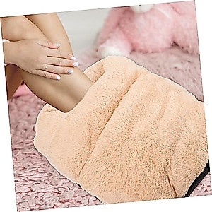 ULTECHNOVO Electric Heating Shoes Plush Foot Warmer Foot Warmer Cushion Electric Tool Office Heater Cozy Slippers Comfortable Warming Shoes Plush Heater Foot Heater Under The Table Warm Shoes