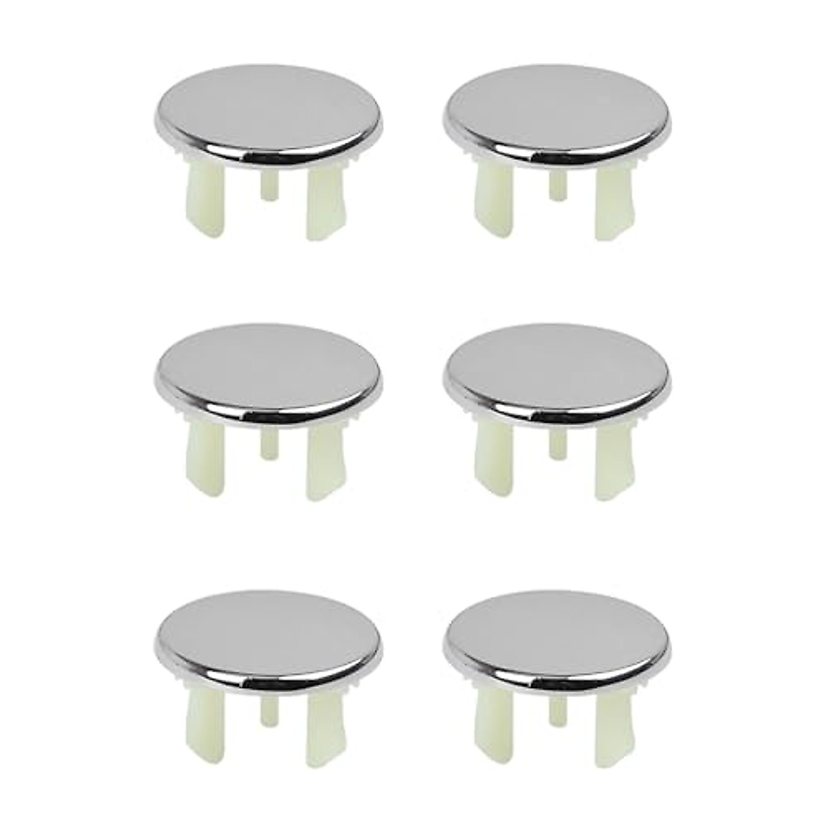 6pcs Round Basin Overflow Trim Sink Hole Cap Drain Cap Cover Insert in Hole Simple Installation for Bathtub Kitchen Sink Sink Hole Replacement Drain Cap Bathtub Hole Kitchen Sink Accessory Plastic