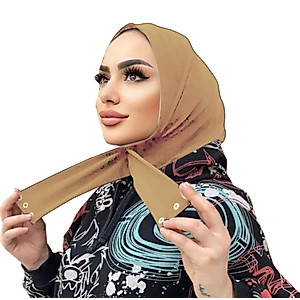 AIBEARTY Women Fashion Instant Muslim Turban Hijab with Snap Fastener Breathable Headscarf Bonnet Cap Turban Hat Shawl