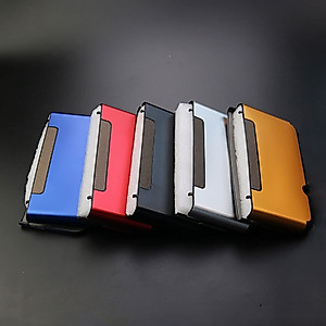 Aluminium Alloy Protective Case Front Back Faceplate Plates Top & Bottom Battery Housing Shell Case Cover Shockproof Hard Shell Skin for New 3DS XL LL Console 2015 - Blue