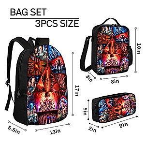 Brgowtem Multi-functional Bookbag Set - Includes Laptop Backpack, Insulated Lunch Box, and Pencil Case - Designed for Men, Women, Boys, and Girls (plaid)