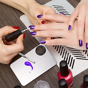 4 in 2 Set Makeup Mixing Palette, Stainless Steel Foundation Palette with Spatula for Mixing Foundation Eye Shadow Eyelash Nail Art