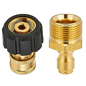 RIDGE WASHER Pressure Washer Adapter Set, Gun to Wand, M22 to 1/4'' Quick Connect, 5000 PSI