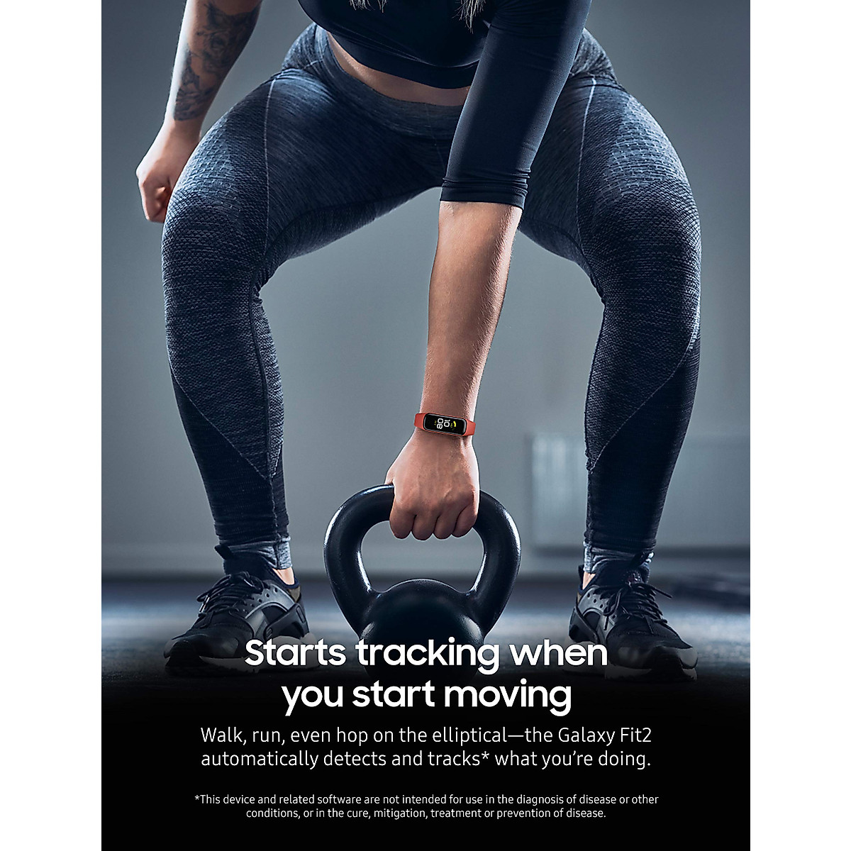 Samsung Galaxy Fit 2 Bluetooth Waterproof Fitness Tracking Smart Band – Red (Renewed)