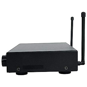 Rockville RKI65BT Dual UHF Wireless Microphones+Bluetooth Karaoke Mic Interface, Black