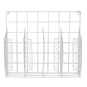 Home Basics Organizer Rust Resistant, Perfect for Food Storage, Silver Foil, Wax Paper, Sandwich Bags, Plastic Wrap-Mounts