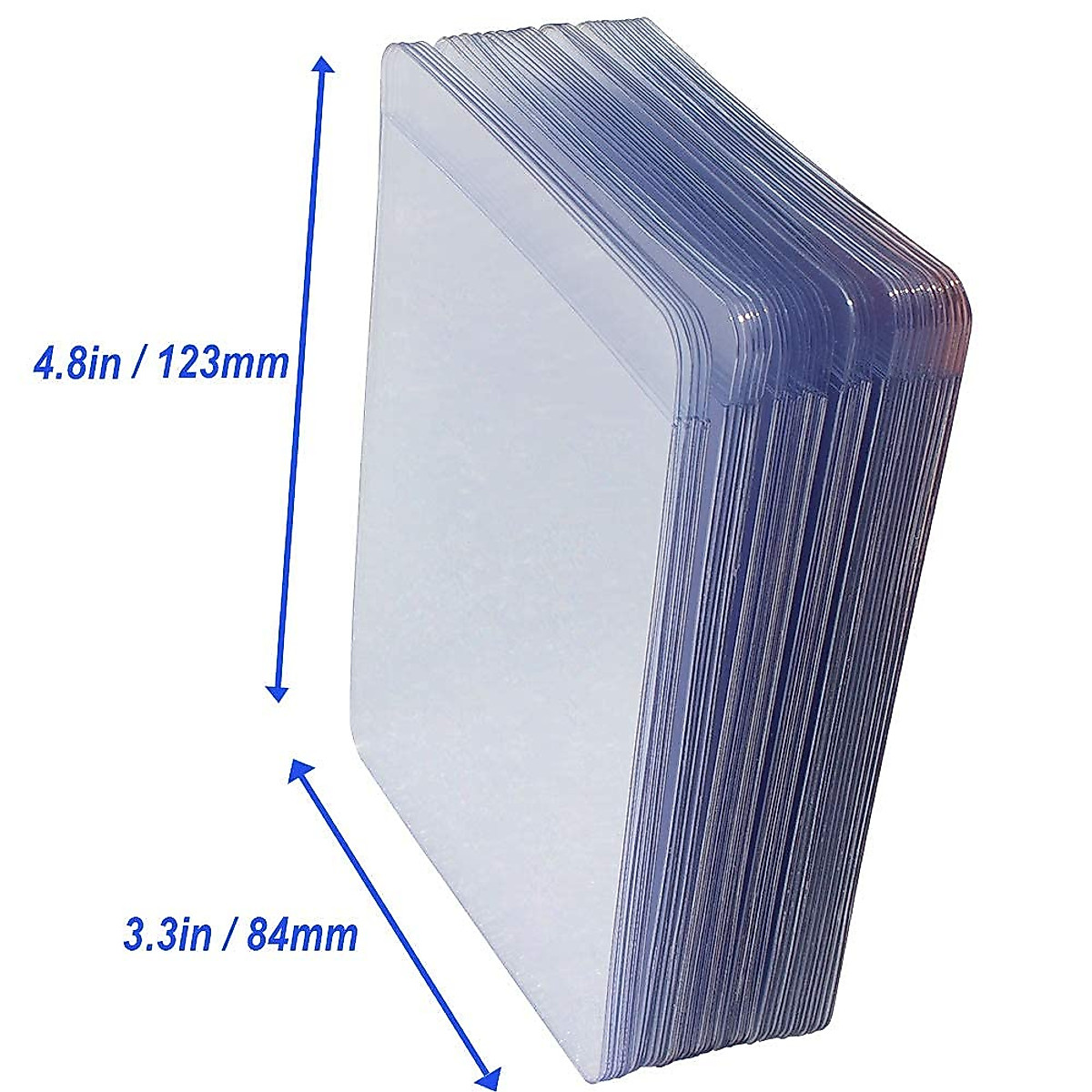 WINTRA 100 Count Semi-Rigid Card Holder with 100 Pack Penny Card Sleeves, Quality Card Submission Card Sleeves Protectors