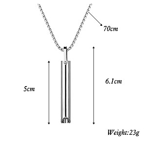 Blue Drop Stainless Steel Anxiety Necklace For Men Women, Mindful Breathing Necklace, Anxiety Relief Items, Anxiety Relief, Stress, Panic Attack Relief Meditation Tools - Rose Gold