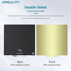 Creality Official Ender 3 Build Plate, 235x235mm Double-Sided Magnetic Bed Plate Smooth+Textured Surface Flexible Removable Printing Platform for Ender 3/3 V2/3 Pro/3 S1/3 S1 Pro/5/5S/5 Pro