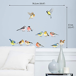 DECOWALL DS2-8038 Little Birds Kids Wall Stickers Wall Decals Peel and Stick Removable Wall Stickers for Kids Nursery Bedroom Living Room (Small) décor