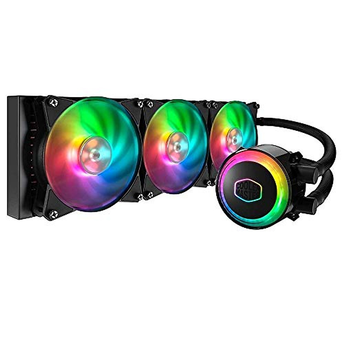 Cooler Master MasterLiquid ML360R ARGB Close-Loop AIO CPU Liquid Cooler, Dual Chamber Pump, 360mm Radiator, MF120 PWM, AMD Ryzen AM5/AM4/Intel LGA1700*/1200 (MLX-D24M-A20PC-RP)