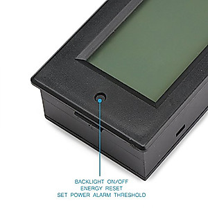 DROK 200123 Digital Multimeter AC 80-260V 100A Voltage Amperage Power Energy Meter AC Volt Amp Tester Voltmeter Ammeter Watt Meter