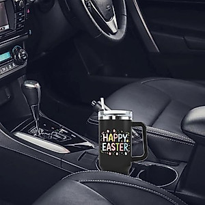 Happy Easter Tumbler 40 oz Tumblers with Lid and Straw Insulated Tumblers Stainless Steel Tumbler Funny Gifts for Women