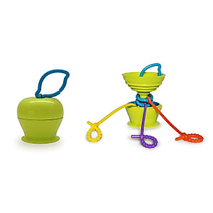 Grapple Suction Cup High Chair Toys Holder | 3 Toy Tethers Keep Toys from Falling | Holds Teethers, Toys, Snack Cups | for Babies 6-12 Months | Perfect for Travel and Restaurant