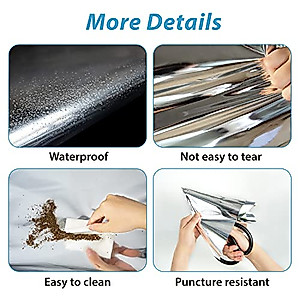 Deefre Highly Reflective Mylar Film Roll 4FT x 25FT 2Mil Covering Foil for Grow Room Garden Greenhouse Plant Growth, First Aid, Camping, Outdoor Survival Aluminum Paint Coated Sliver