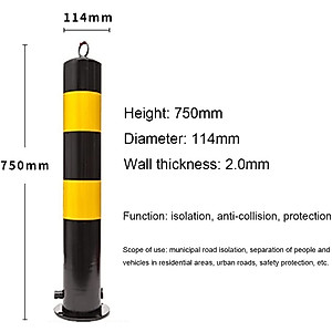 OUSIKA Parking Post, Parking Barrier, for Parking Lot Parking Barriers, Parking Space Lock, Parking Pile, Ground Pile, Warning Column, Car Stopper Bollard
